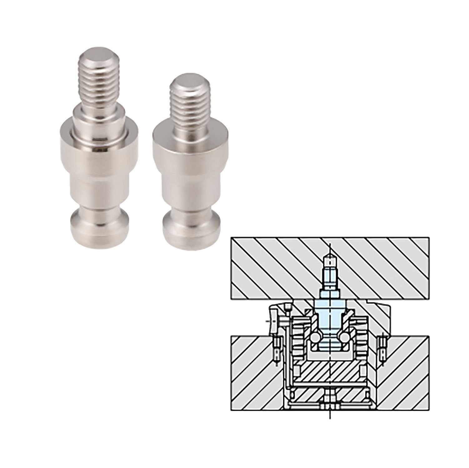 PNEUMATIC CLAMPING PINS AMWFH-M - Steel-Smith