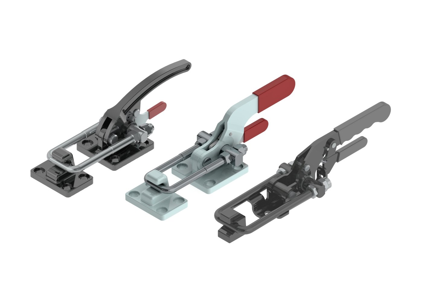 Pull Action, Heavy Duty, Horizontal Series Clamps, Additional Locking ...