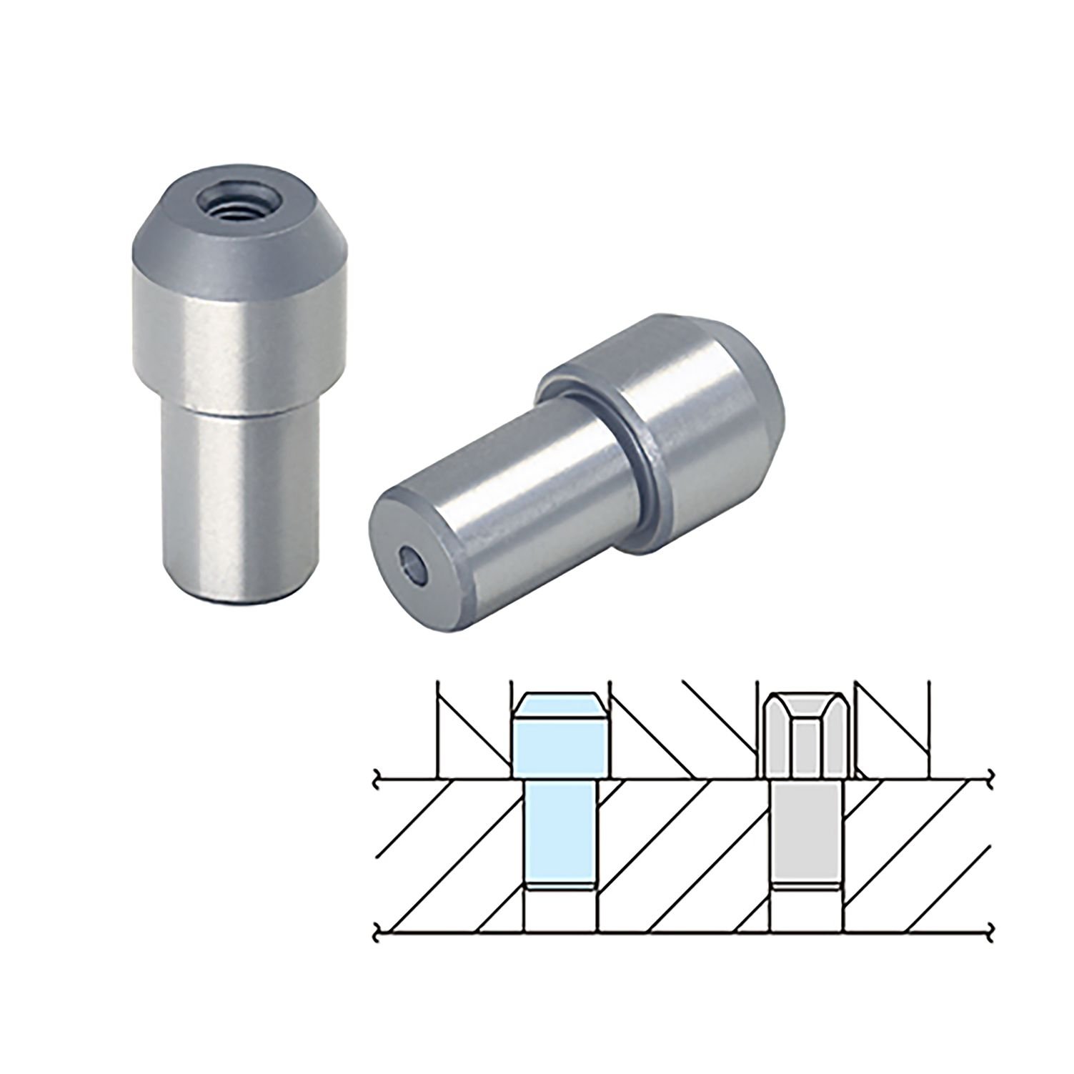 ROUND LOCATING PINS BJ721 - Steel-Smith