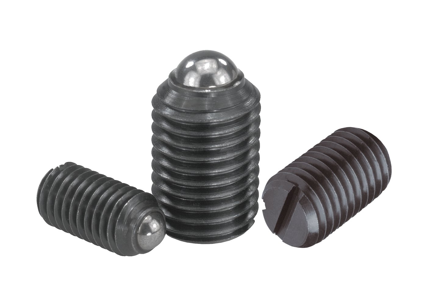 K0309 Spring plungers with slot and ball, steel