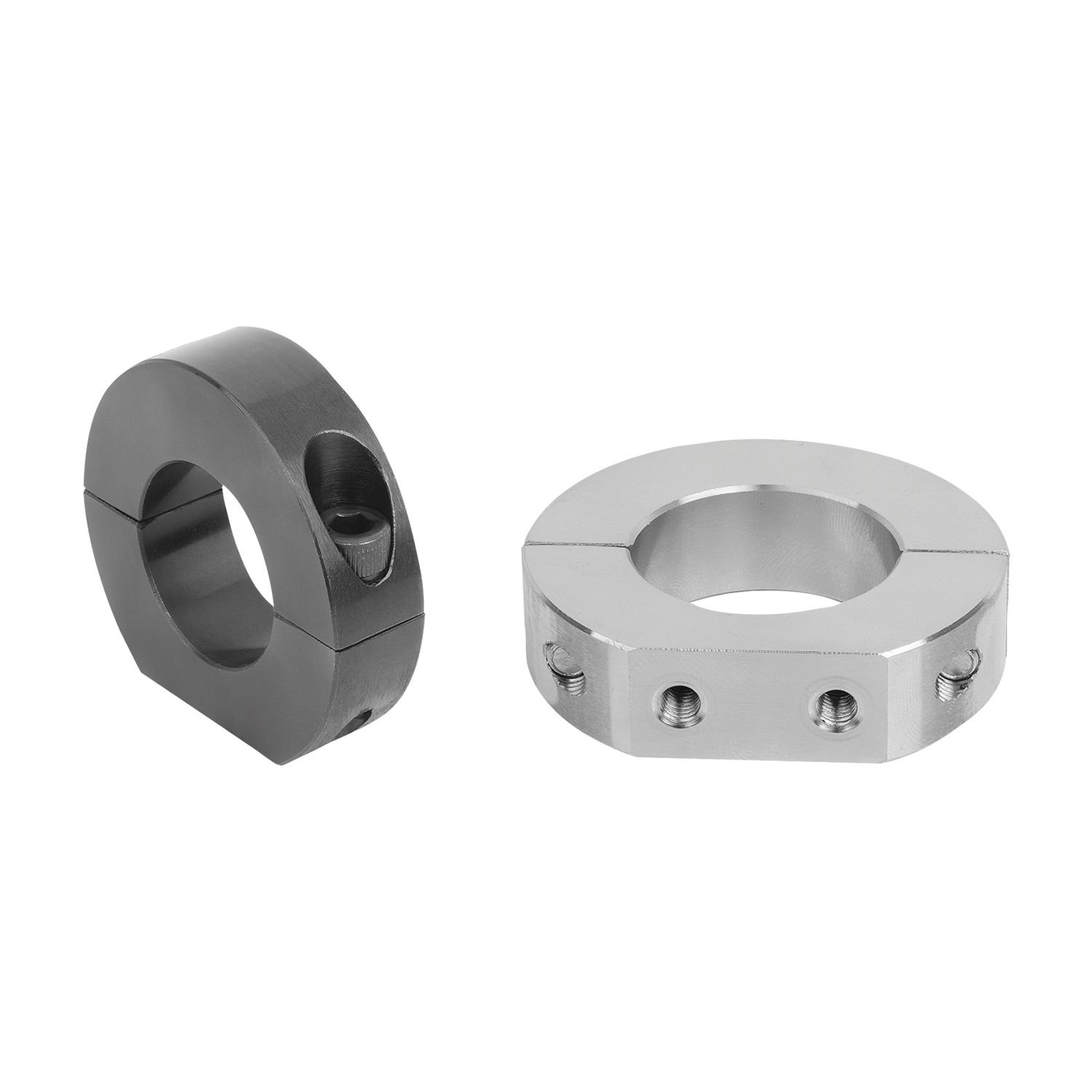 K2224 Two-piece shaft collars, steel or stainless steel with support ...