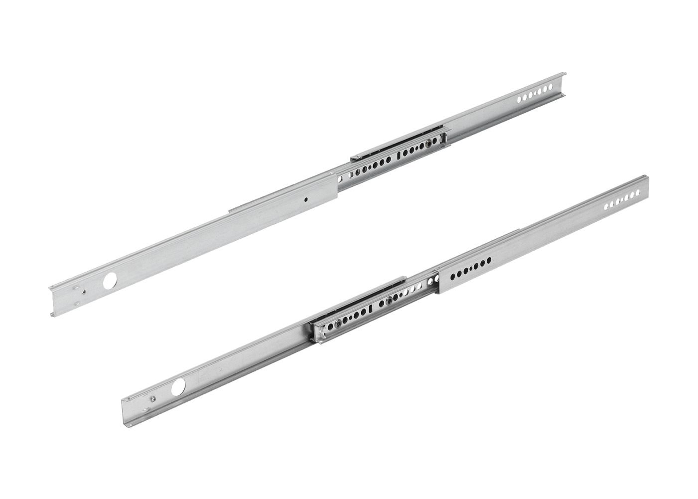 K1568 Telescopic slides, steel for slot mounting, over-extension, load ...