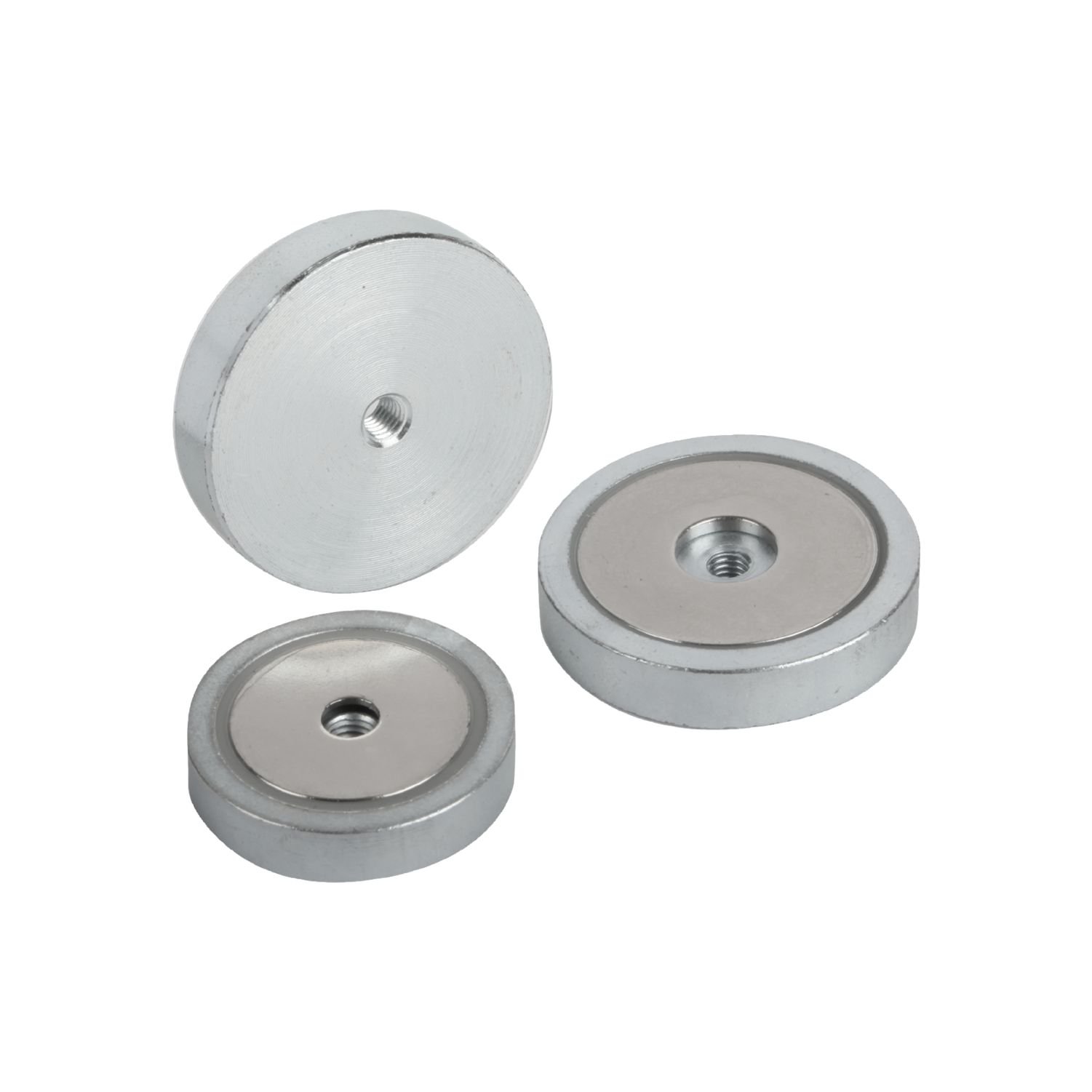 K0556 Magnets shallow pot with internal thread NdFeB - Steel-Smith