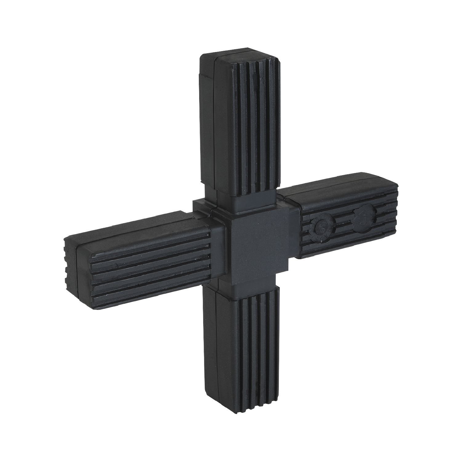 K0618 Square tube connectors four-way, flat - Steel-Smith
