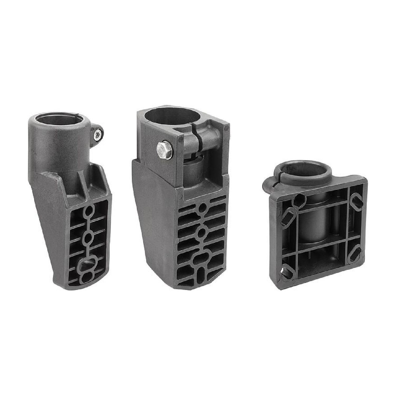 K2312 Tube clamps, plastic with lateral support bracket, for round ...